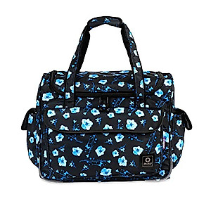 J World New York Donna Rolling Tote Bag on Wheels for Women. Roller Laptop Briefcase Work Weekender, Night Bloom