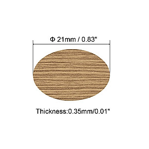 uxcell Screw Hole Covers Stickers Textured Plastic Self Adhesive Stickers for Wood Furniture Cabinet Shelve Plate 21mm Dia 108pcs in 2Sheet Maple