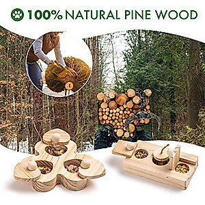 MEWOOFUN Guinea Pig Toys Hamster Toys Interactive Foraging Toys, Interactive Hide Treats for Small Animals,Foraging Puzzle for Hamster, Guinea Pig, Rabbit, Chinchilla, Bunny