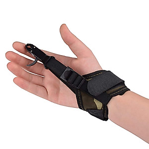 Compound Bow Release Adjustable Archery Camo Wrist Strap Trigger Caliper Left Right Hand Youth Archer Target Practice (Pack of 1)