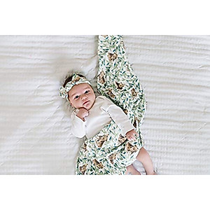 Copper Pearl Large Premium Knit Baby Swaddle Receiving Blanket Bear