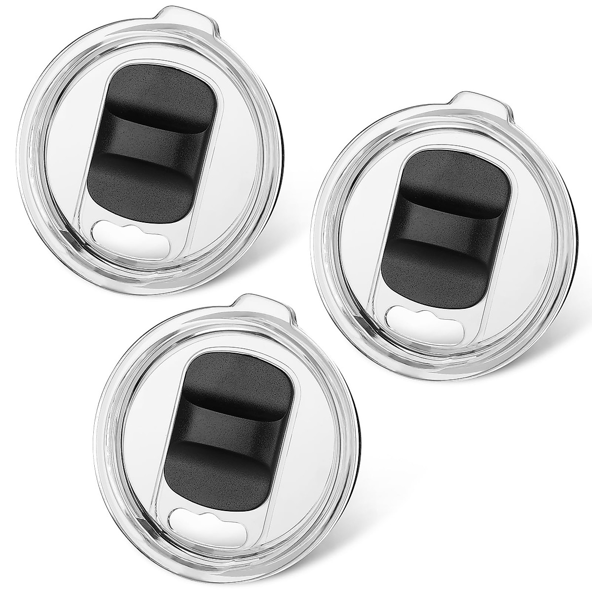 Tumbler Lids for Yeti, 3 Pack 20 oz Replacement Lids Compatible for YETI 20 oz Tumbler, 10/24 oz Mug and 10 oz Lowball, Magnetic Slider Switch Spill Proof Tumbler Cover, BPA Free