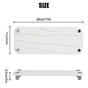 Sink Caddy Water Absorbing Stone Tray Instant Dry Kitchen Sink Organizer Use for Kitchen Bathroom Vanity Countertop Natural Diatomaceous Prevent Moisture Buildup (White)