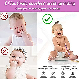 Hollow Teether Tubes, Honboom 5 Packs Soft Silicone Teething Tubes, Baby Soothing Teether Toy, Chew Straw Toy for Babies 0-12 Months with a Cleaning Brush, Dishwasher Safe (6.6in)