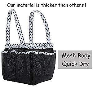 Mesh Shower Caddy Tote for College Dorm Room Essentials, Hanging Large Portable Shower Tote Bag Toiletry Organizer with Key Hook for Bathroom Accessories(hyd)