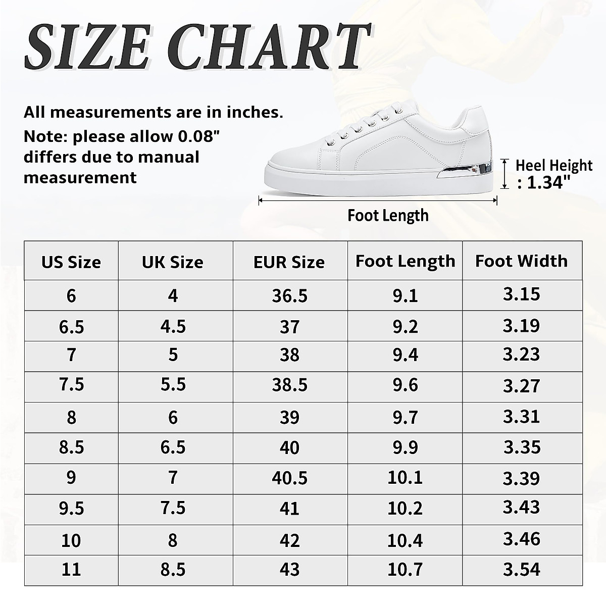 Jeossy Women's 8011 Fashion Sneakers, Lace-up Casual Dress Sneaker, White, Size 8 US-Tennis Walking Dress Shoes for Lady(DJY8011 White 08)