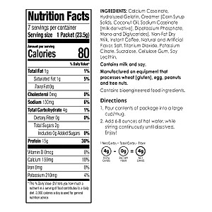 BariWise Protein Hot Drink Cappuccino Mix, Original, Low Sugar, Gluten Free, Keto Friendly & Low Carb (7ct)