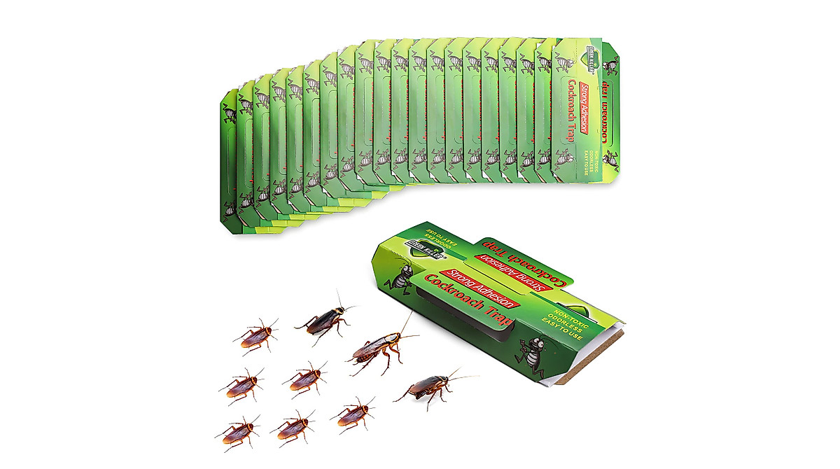 (20 Pack) Roach Traps Indoor,Roach Killer Indoor Infestation, Cockroach ...