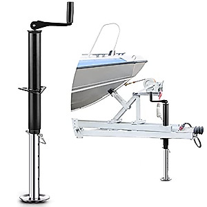 5000 lbs Top Wind A Frame Trailer Jack 15" Vertical Travel Trailer Tongue Jack Zinc Adjustable Drop Leg for Boat RV Camper