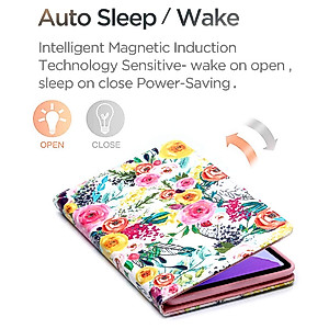 MonsDirect for Amazon Kindle Fire HD 8 & 8 Plus Case (12th/10th Generation 2024/2022/2020 Release), PU Leather Stand Cover, Auto Wake/Sleep with Pen Holder for Fire HD 8/8 Plus 2024/2022/2020, Rose