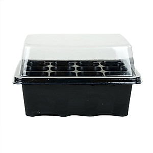 Gardeningwill 3 Sets of Plant Seedling Starting 12 Cells per Trays Starter Kit Box with Dome
