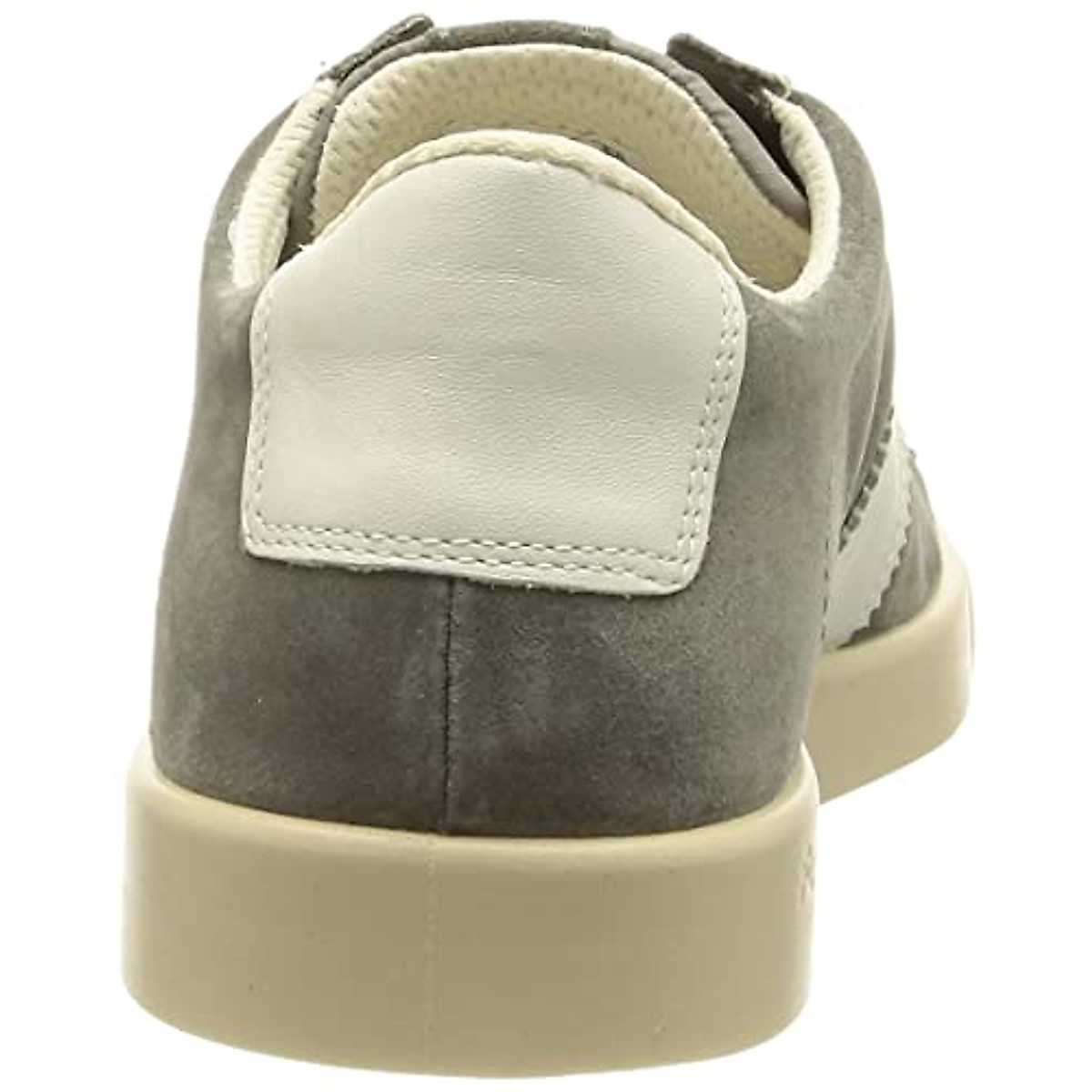 ECCO Women's Street Lite Retro Sneaker, Steel/White Suede, 8-8.5