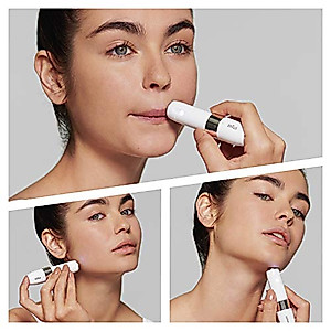 Braun Mini Hair Remover, Electric Facial Hair Removal for Women, Quick & Gentle, Finishing Touch for Upper Lips, Chin & Cheeks, for Easier Makeup Application, Ideal for On-the-Go, with Smartlight