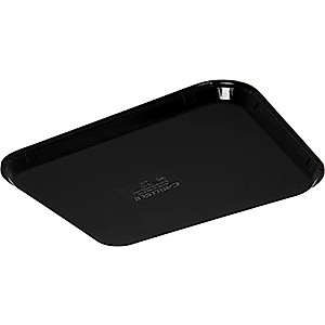 Carlisle FoodService Products 1410FG004 Glasteel Fiberglass Cafeteria/Fast Food Tray, NSF Certified, 13 3/4" Length x 10 5/8" Width, Black (Pack of 12)