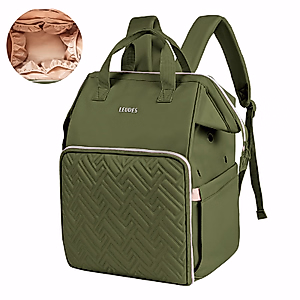 Leudes Knitting Bag Backpack, Yarn Storage Organizer Large Crochet Bag Tote Christmas Gift Yarn Holder Case for Carrying Projects, Knitting Needles (Army Green)