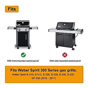 7636 Flavorizer Bars and 69787 Burner Tube for Weber 7636 69787, 15.3'' Flavorizer Bars and Burner Tube Kit for Weber Spirit I & II 300 Series,E-310,E-320,E-330,S-310,S-320,S-330 with Front Control