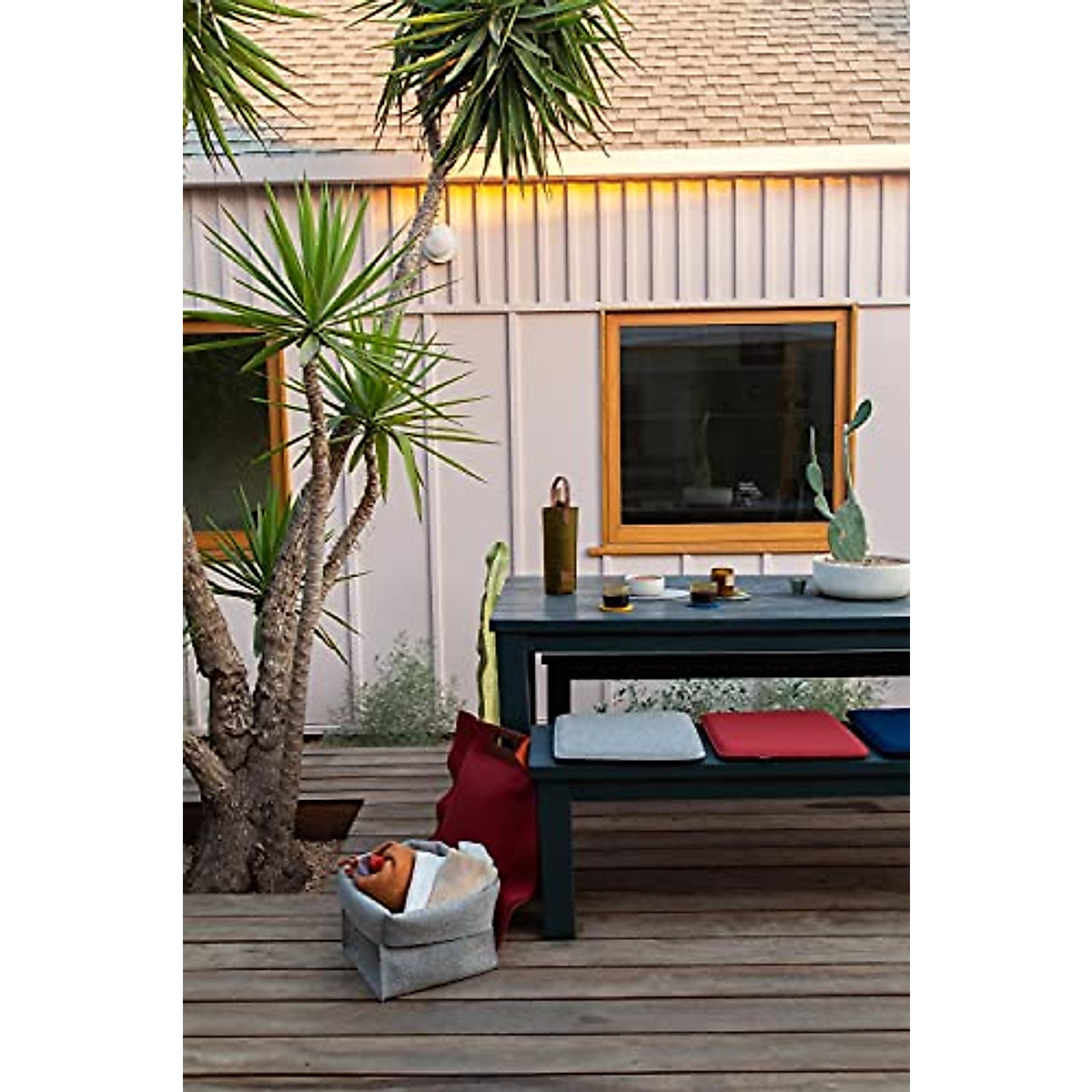 Graf Lantz Medium 8-Inch Merino Wool Felt Bako Bin, Minimalist Storage Solution, Odor, Stain, Heat & Dirt Resistant, Charcoal