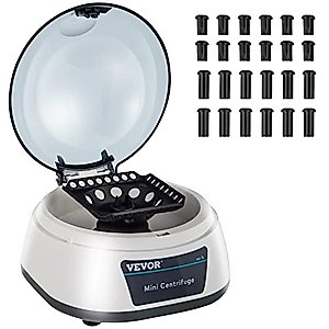 VEVOR Centrifuge Machine, 7000RPM Lab Centrifuge Machine Max. 3286xg RCF Scientific Mini Centrifuge with 2 in 1 Rotor for Lab Hospital College, fits 0.2/0.5/1.5/2mL Tubes, 0.2/0.5mL Adapters Included