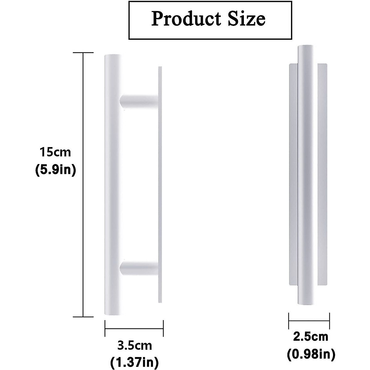 kwa heri 8 Pack Self-Stick Push Pull Helper White Hidden Cabinet Handle ABS Plastic Door Window Wardrobe Handle Instant Cabinet Drawer Furniture Handles (8, White)