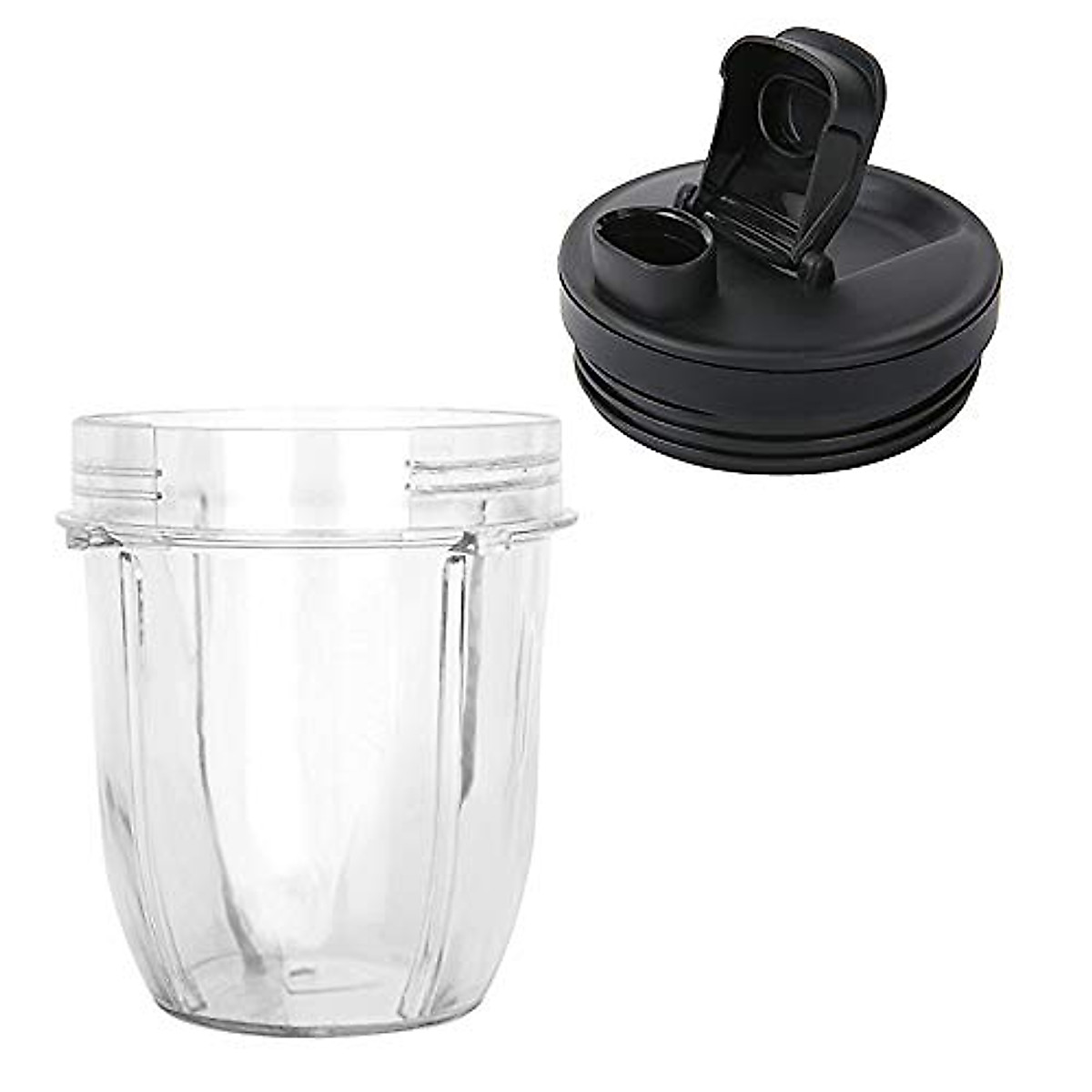 2 Replacement 350ML(12oz) Cup Mug Cups With Spout Lids, Compatible with Ninja Foodi Blender & Processor CO351B, SS100, SS101, SS101C, SS101TGT, SS300, SS300C, SS351, SS351C, SS351TGT，SS400, SS401