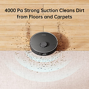 Dreametech Z10 Pro Robot Vacuum and Mop with 3D Obstacle Avoidance, Self Emptying for up to 65 Days, 4000 Pa Suction Power & Smart Mapping, Wi-Fi Connected, Compatible with Alexa