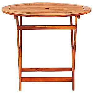 vidaXL Patio Dining Set 5 Piece, Outdoor Dining Set for 4, Table and Chair for Garden Backyard, Dining Chair, Retro Style, Solid Eucalyptus Wood