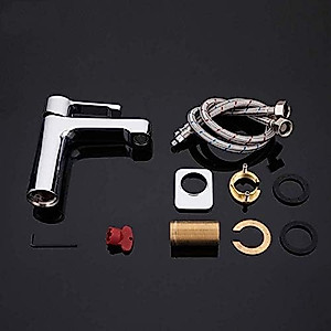 Kitchen Taps Kitchen Tap Kitchen Tap 2018 1Set Brass Bathroom Basin Faucet Codl and Hot Water Mixer Bath Sink Tap Waterfall Faucets Chrome002-2