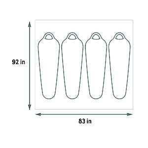 Kelty Wireless 4 Footprint, Lightweight, Water Resistant, Fitted Ground/Camping Tarp Footprint Wireless 4 Person Tent