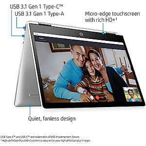 hp Chromebook x360 12-H0010 2-in1 Laptop Computer Intel Celeron N4000 up to 2.6GHz 4GB DDR4 RAM 32GB eMMC 12inch HD 2-in-1 Touchscreen BO Audio (Renewed)