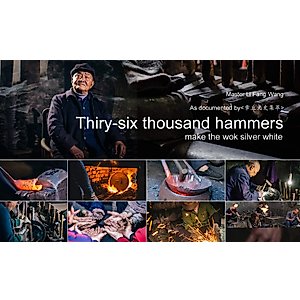 臻三环 ZhenSanHuan Chinese HandHammered Iron Woks and Stir Fry Pans, Non-stick, No Coating, Induction Suitable, 章丘铁锅，舌尖上的中国，A bite of China (30CM)