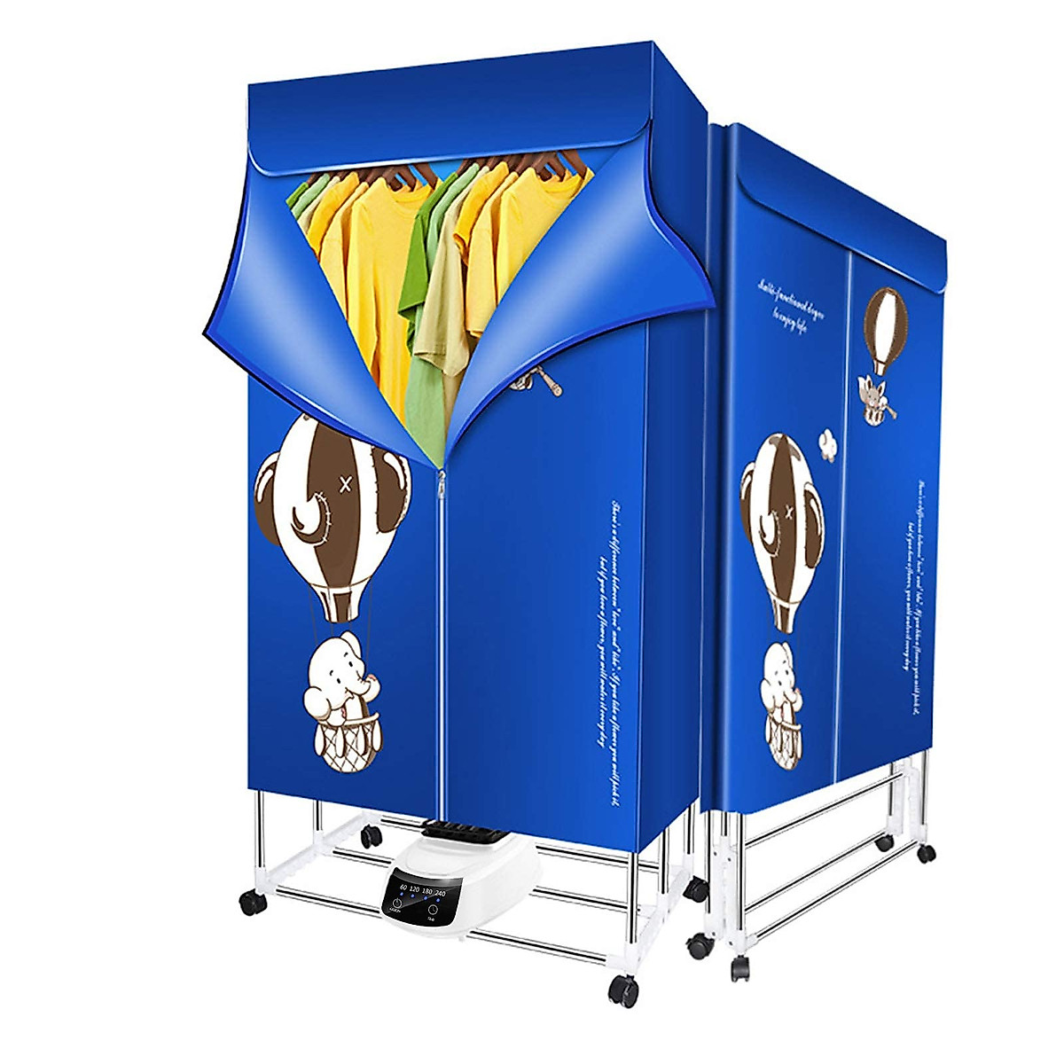 Portable Foldable Clothes Dryer Electric Drying Rack with Heater Low Noise Touch Screen for Home,RV,Student Dorm and Apartment Indoor