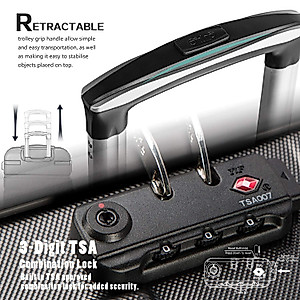 Coolife Luggage Suitcase Spinner Hardshell Lightweight TSA Lock (family set-sakura pink, 4 piece set(16in20in24in28in))