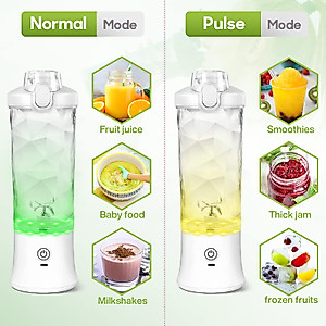 20 Oz Portable Blender for Shakes and Smoothies,4000mAh Electric Juicer, 270W Motor Smoothie Blender with BPA-Free & IP67 Waterproof, USB Fresh Juice Blender with 2 Mixing Modes for Travel, Gym, Rose