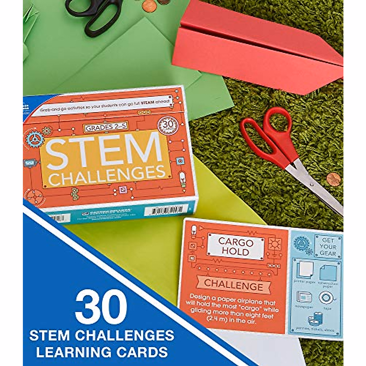 Carson Dellosa 3rd Grade Homeschool Learning Kit—Spectrum Reading and Math Workbooks, Cursive Handwriting Workbook, Division and Multiplication Flash Cards, Posters, and STEM Activities (8 pc)
