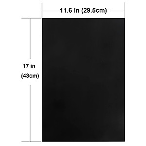 Mr.Power 11.6 x17 Inch Guitar Bass Pickguard Blank Material DIY Sheet Scratch Plate Backplate for Strat Tele Guitar Jazz P Bass (3Ply Black)