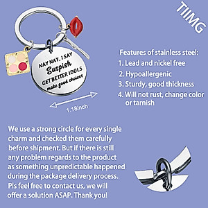 TIIMG Bailey Merch Nay Nay I Say Suspish Get Better Idols Make Good Choices Keychain for True Crime Show Lover (NAY NAY)