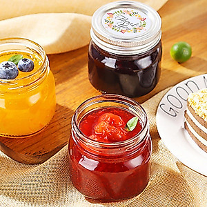 Small Glass Mason Jars, 8 oz Glass Jar with Lid 30 Pack,Half Pint Canning Jars with Silver Lids,Storage Pickling Jars For Jelly, Jam, Honey, Pickles and Spice