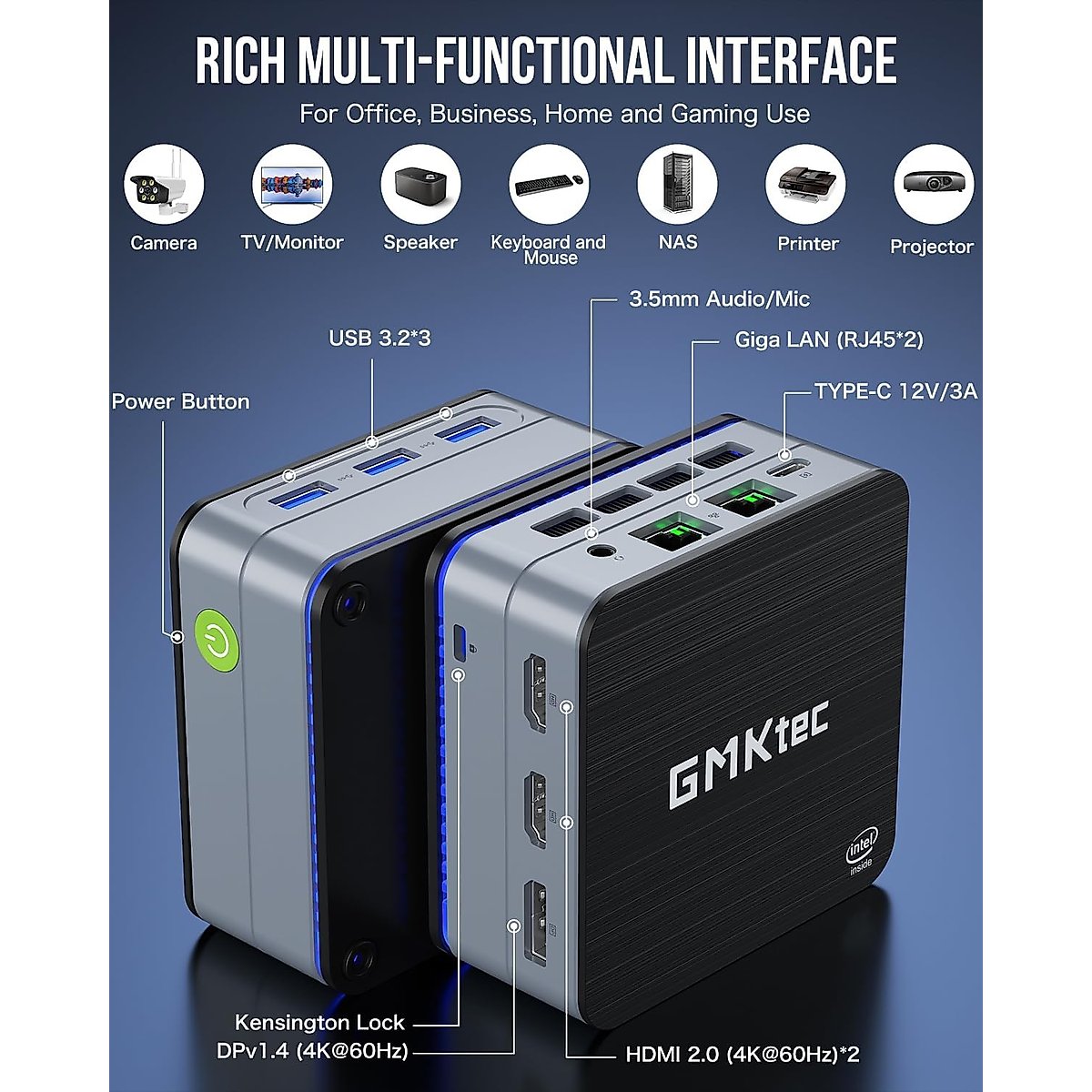 Intel 11th N5105 Mini PC, Nucbox5 Pro Micro Desktop Computer Windows 11 Pro 8GB RAM 512GB SSD M.2 2242 Micro PC with Dual HDMI 4K, Dual DDR4, Dual WiFi5, Giga, BT4.2& Cooling Fans