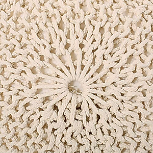 Christopher Knight Home Hortense Pouf, Ivory