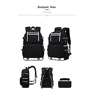 Gnoved Anime Hanma Baki Backpack Unisex Laptop Backpack School Bag Bookbags Over 6 Years Old.(Style1)