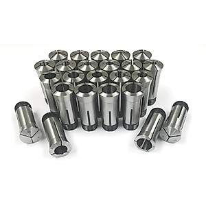 HHIP 3903-0016 24 Pieces 5C Round Collet Set, 3-26MM by 1MM