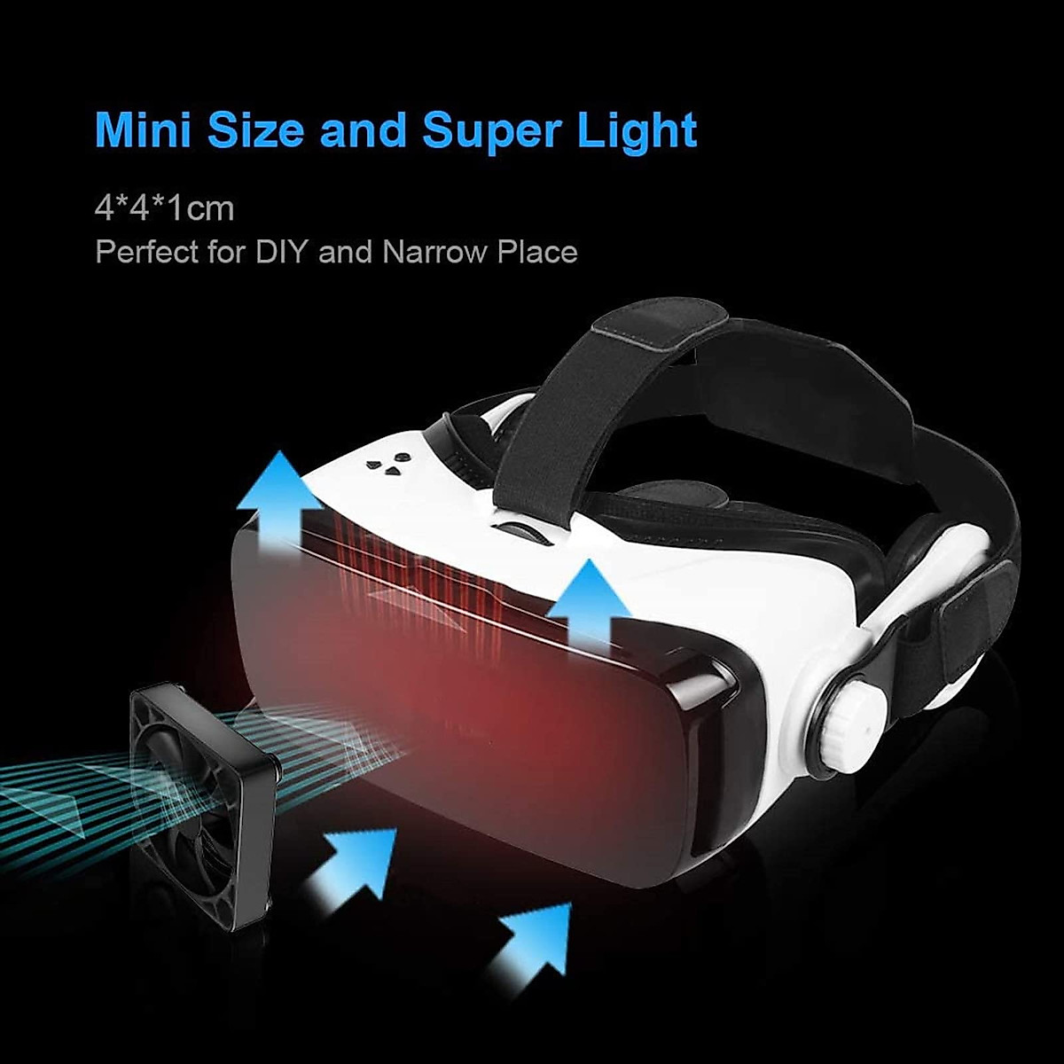 YupYay 40mm USB Fan Cooling Fan with 3 Adjustable Speed, Dual Ball Bearing 5V USB Fan Compatible for Face Shield, Helmet, Tablet TV Receiver Router DVR Playstation Xbox Computer Cabinet Cooling