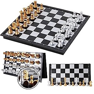 Chess Set Travel Magnetic Chess Set (12.6 Inches) - Folding, Portable, and Educational Board Game
