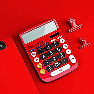 Desktop Calculator Desktop Calculator Solar Battery Dual Power 12 Digit Large LCD Display Financial Dedicated Calculator for Office School Calculators