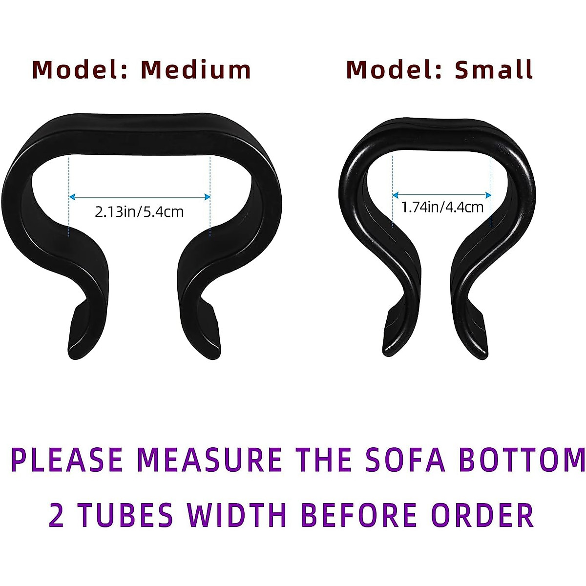 SUQ I OME Pack of 6 Outdoor Patio Garden Wicker Rattan Furniture Aligment Sofa Rattan Chair Fastners Clip Sectional Connector - Non Slip (2.13 inches,Medium)