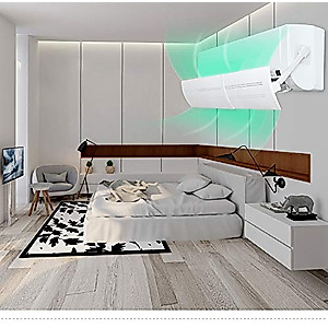 forubar Retractable Air Conditioner Air Deflector, Universal Adjustable Air Conditioning Deflector Air Diverter Cover Telescopic Anti-Wind Baffles Anti Direct Blowing Windshield Wind Guide (White)