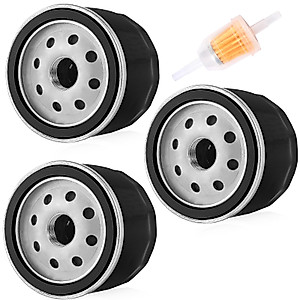 QAZAKY 3pcs Oil Filter Compatible with EZGO 492932S Toro 1077817 Bad Boy 063-2004-00 063-4025-00 063-8018-00 Ariens 21548100 21550800 Craftsman 24603 33935 Partner PR3033001 Landpride 831-053C 100803