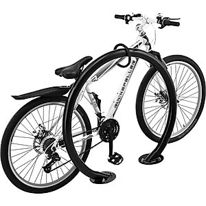 Global Industrial Circle Bike Rack, 37"W x 33-1/2"H, 2 Bike Capacity, Flange Mount, Black