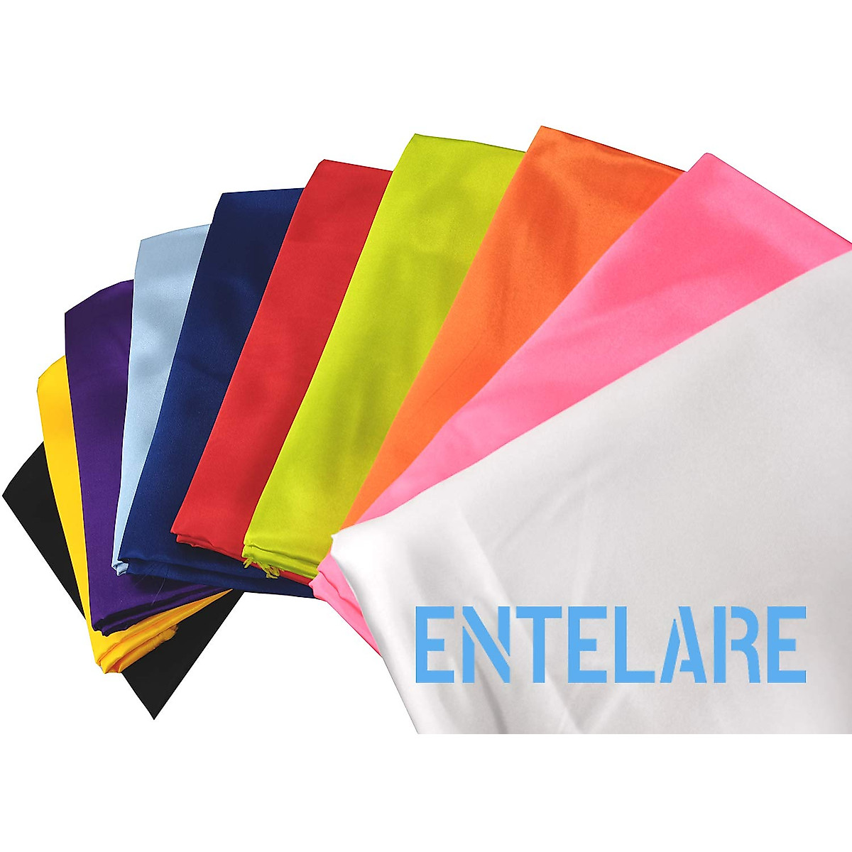 Satin Fabric for Costumes and Crafting 58 Inches Width by The Yard Entelare(Red 1Yard)