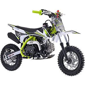MotoTec X1 110cc 4-Stroke Gas Dirt Bike Green, 56x25x34, (MT-DB-X1-110cc_Green)